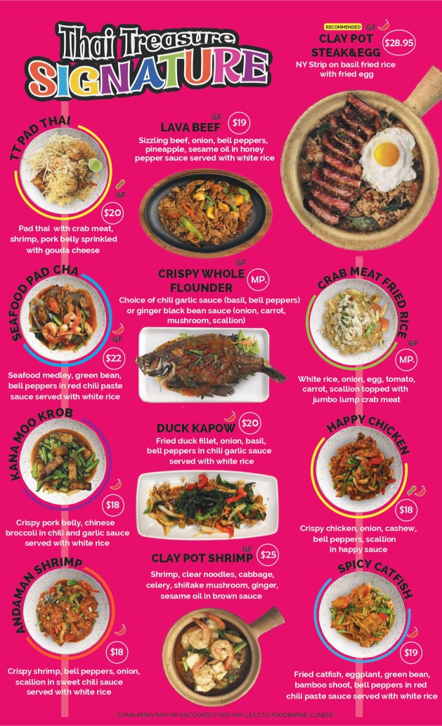 Menu | Thai Treasure